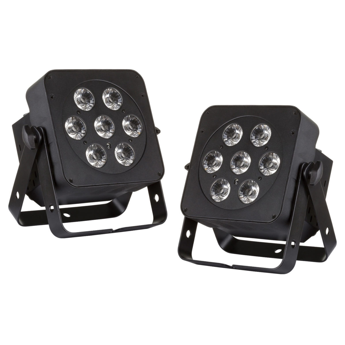 2 - pièces PROJECTEUR LED PLANO 84W 6 en 1 RGBWA + UV - Audio Light Systems